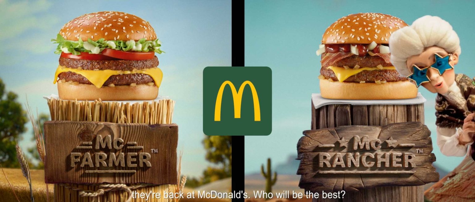 Aardman and Jungler Stage "McFarmer vs McRancher" Smackdown for McDonald's - Motion design ...