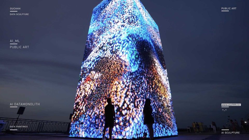 Ouchhh Erects AI DATAMONOLITH Installation for Future and the Arts ...