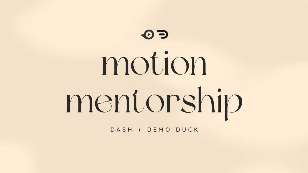 Dash Studio and Demo Duck Expand Motion Mentorship Program for Emerging ...